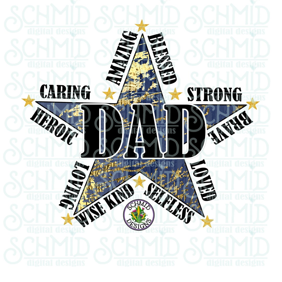 Dad Star PNG/ Dad Png/ Dad all Star Dad / All Star Dad Png/ All Star ...