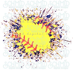 NAVY BLUE SPLATTER Softball Png /softball Background Png / Softball ...