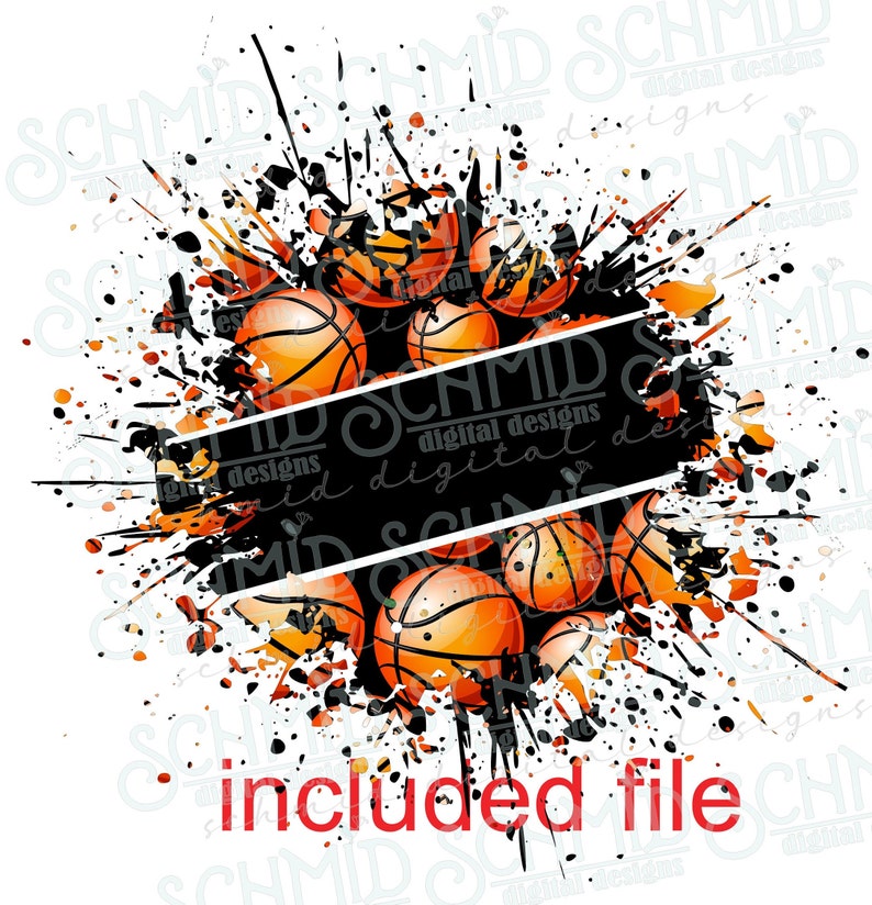 Splatter Basketball TEAM PNG, Basketball Mascot PNG, Mascot Design ...