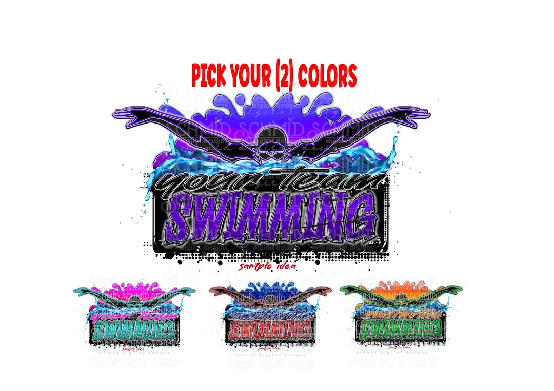 Sliced, Personalized Swim TEAM PNG ,swim Mascot PNG, Mascot Design ...