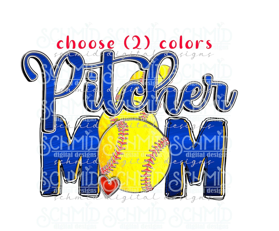 Custom Color Request, Pitcher Mom, Softball Png, Softball Png, Softball ...