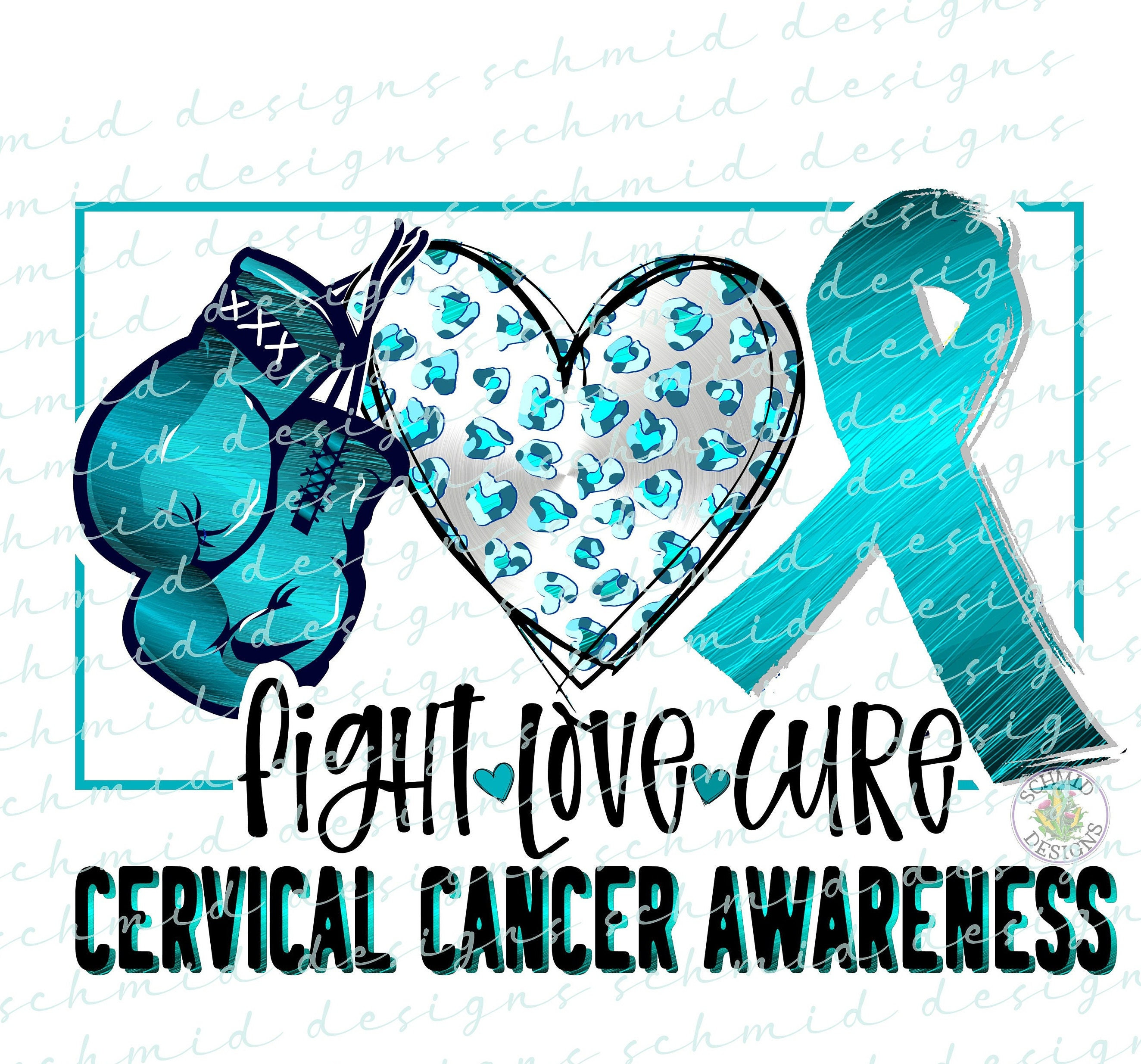 Cervical Cancer Awareness Fight Love Cure PNG| Digital Download - Etsy
