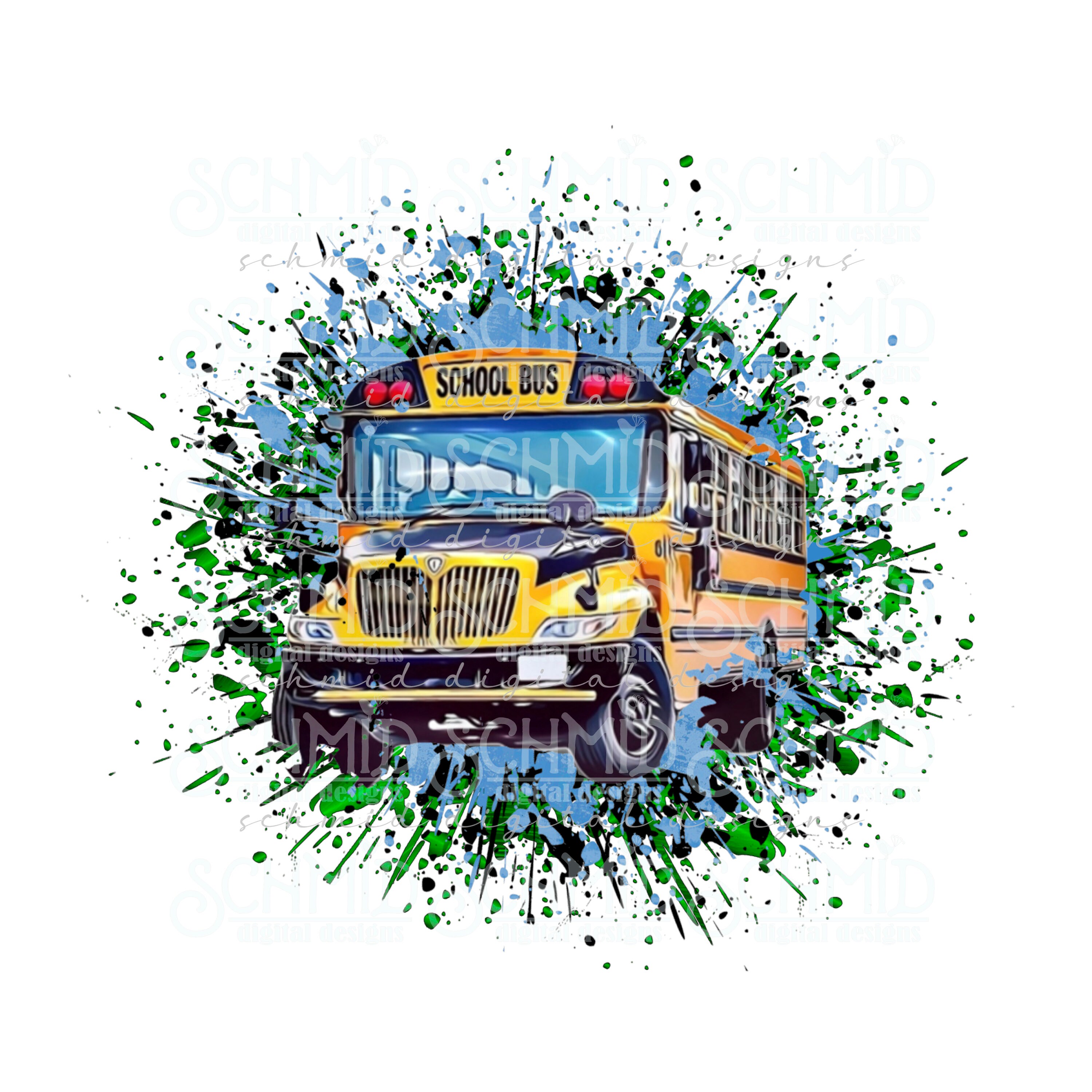 Custom, Bus Driver Splatter, School Bus Driver, Bus Driver Design ...
