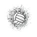 Circle Splatter, Volleyball Png, Volleyball Background, Volleyball ...