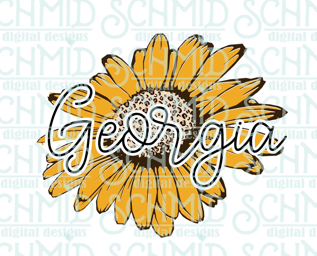 Georgia-sunflower Png State of Georgia Georgia Png Georgia - Etsy