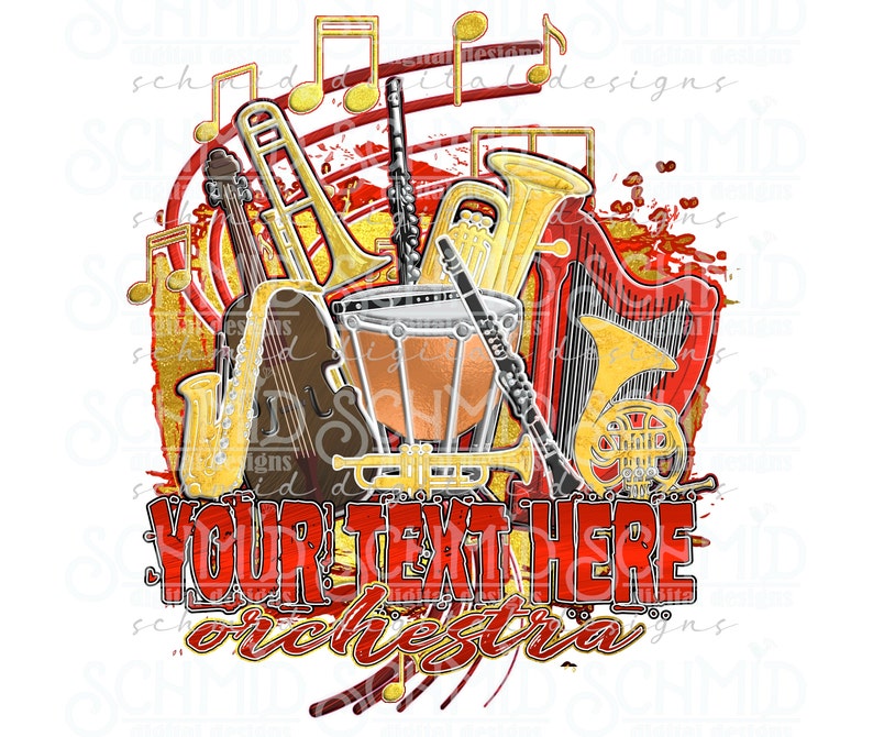 Personalized Orchestra Design PNG: Custom Band Graphic (digital ...