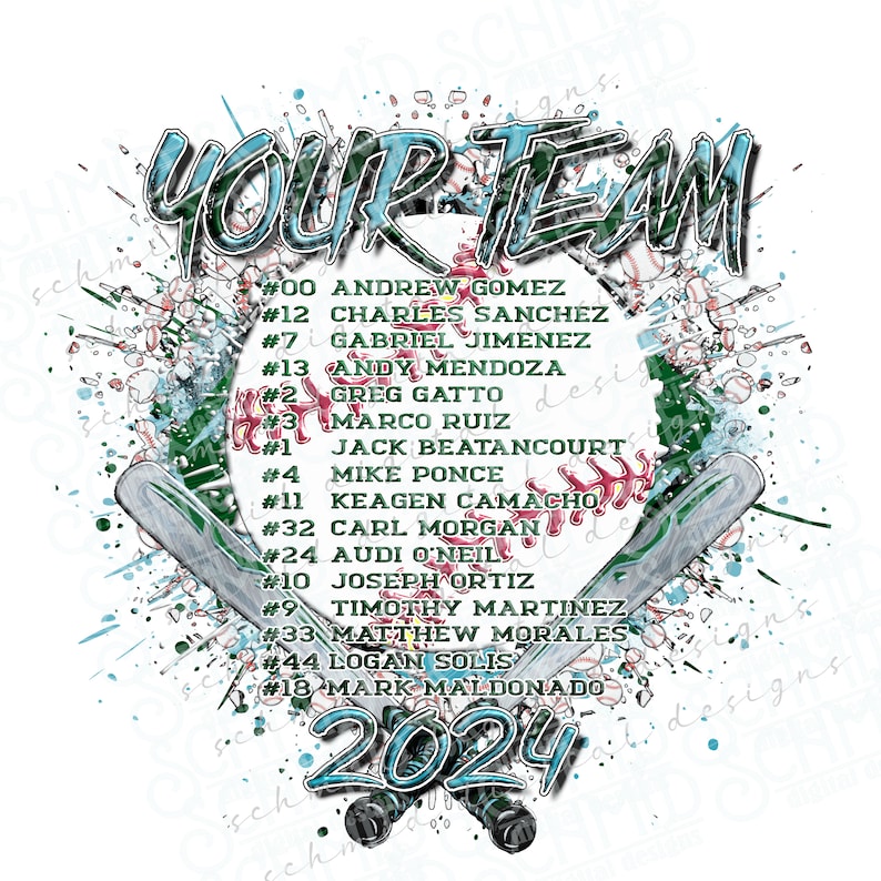 Custom Baseball Team Png, Baseball Team Roster, Custom Baseball Png ...