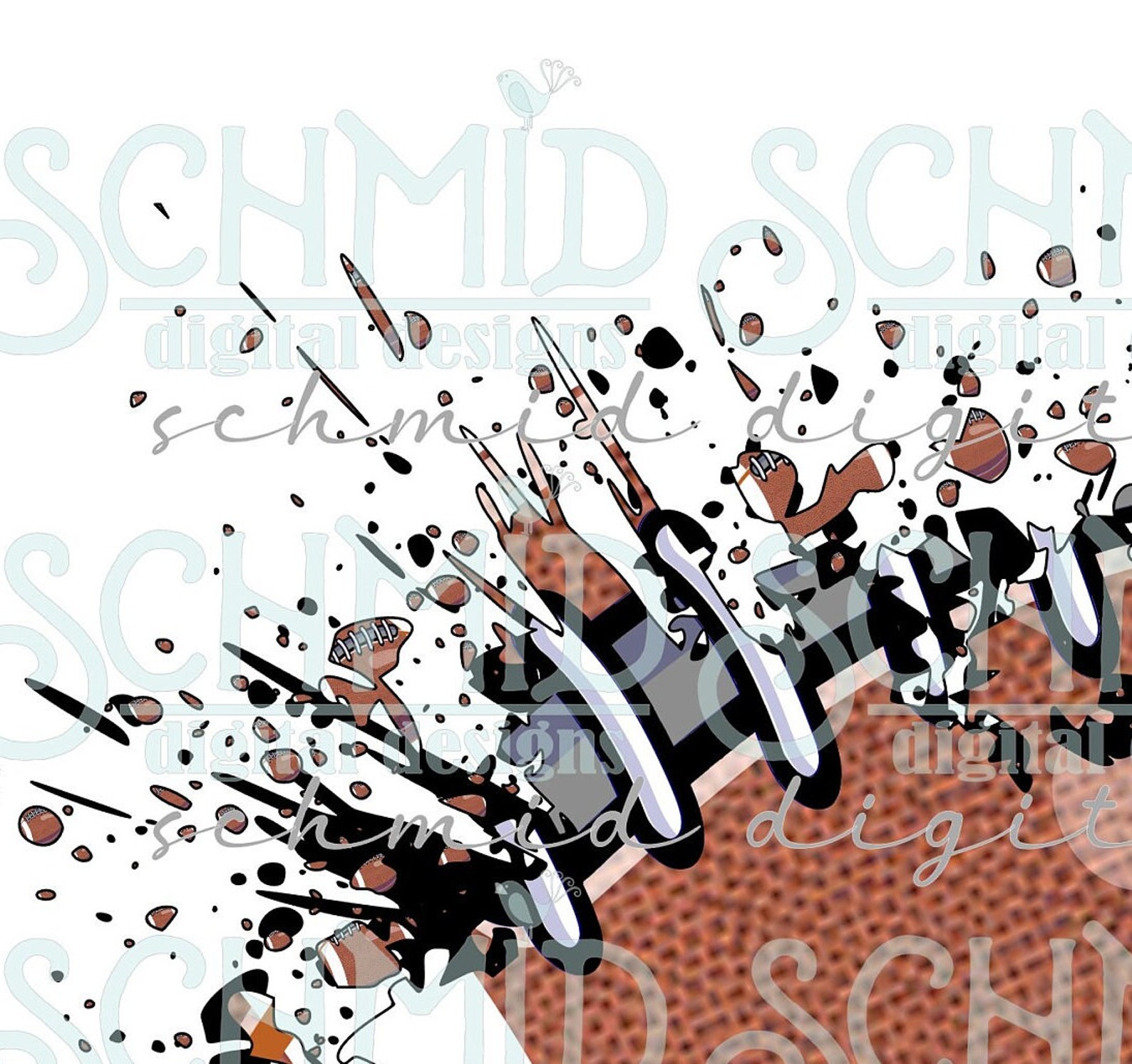 Splatter Football PNG /football Mascot PNG / Mascot Design/ - Etsy