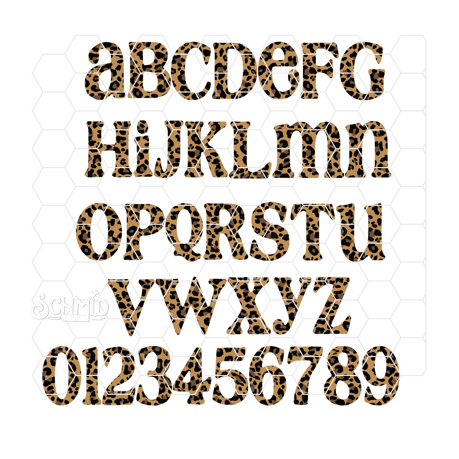 Leopard print alphabet svg/ leopard print alphabet png/ | Etsy
