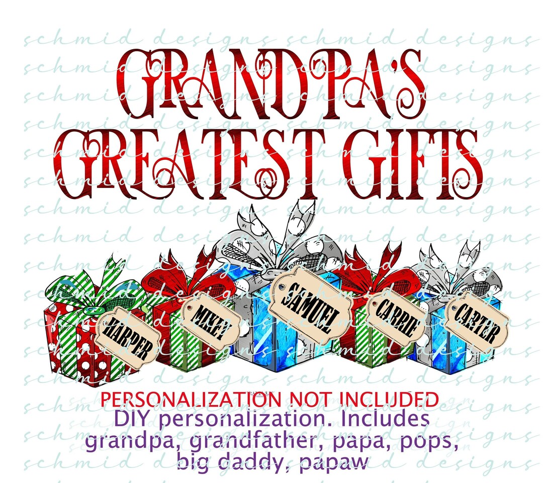 DIY Interactive Personalized Greatest Gifts Png/ DIGITAL DOWNLOAD - Etsy