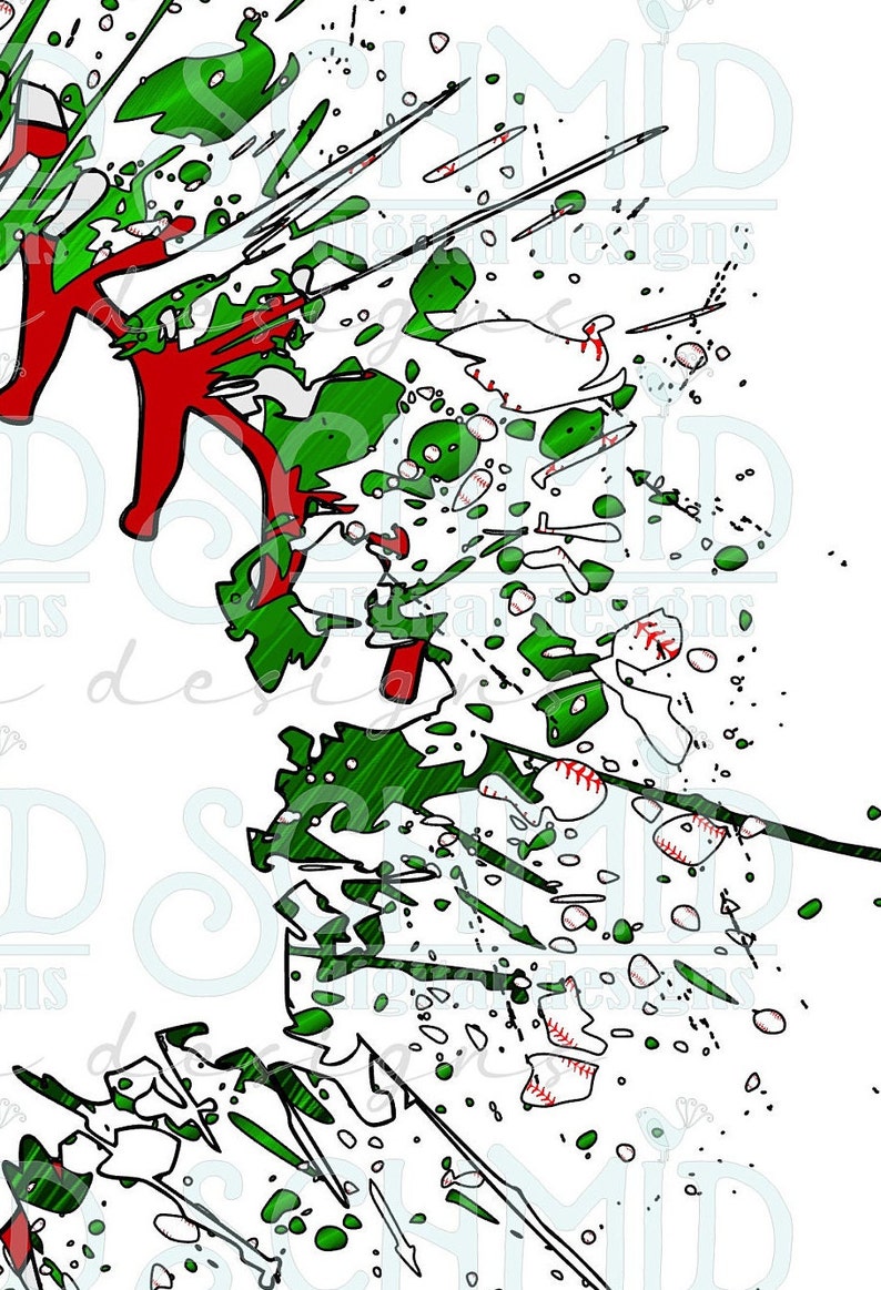 Green Splatter Baseball Png Baseball Png Baseball Background - Etsy