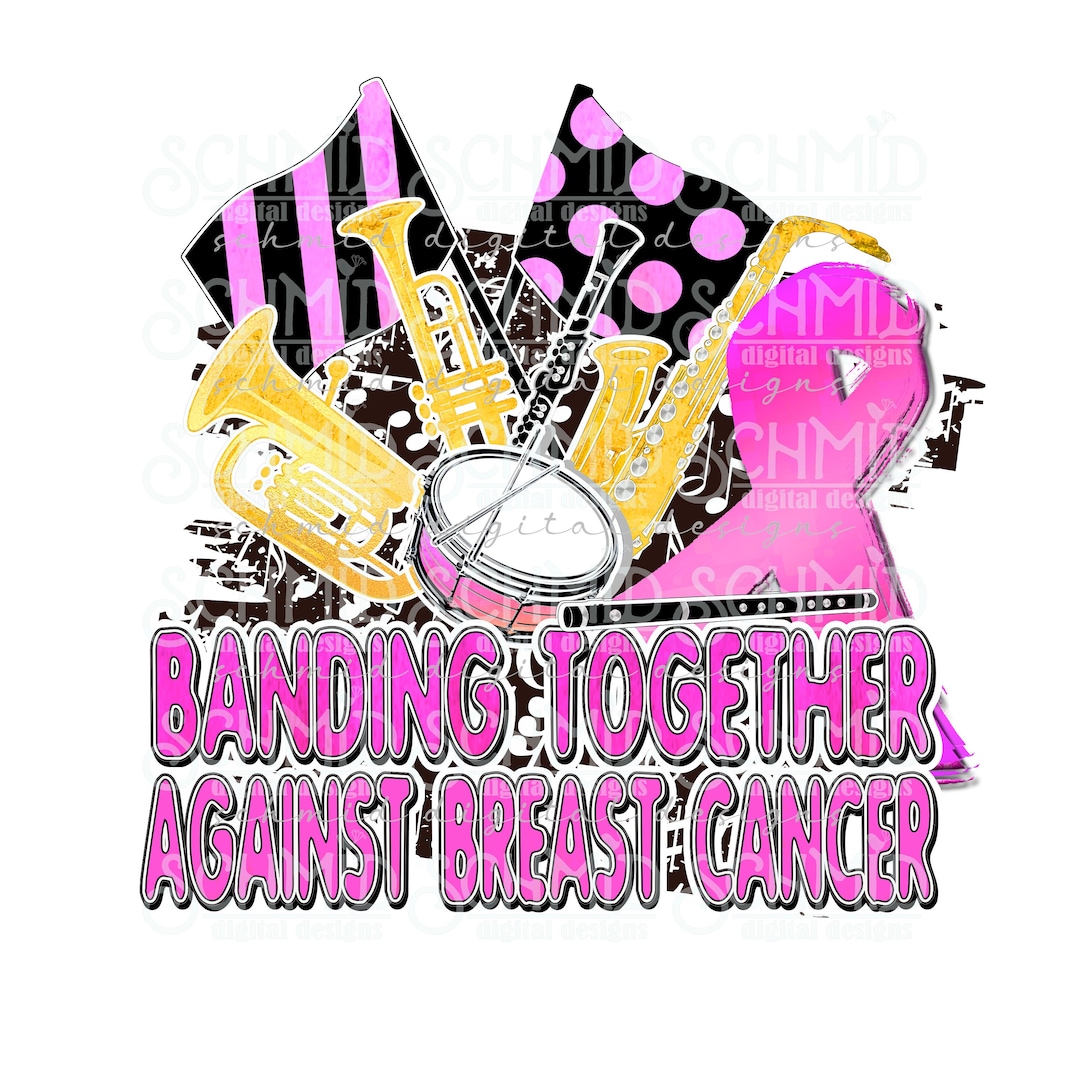 Breast Cancer Awareness, Band Breast Cancer PNG, Band Shirt Png, Band ...