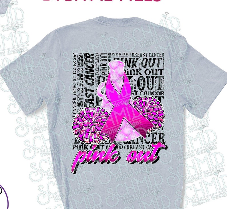 Cheer Pink Out Png Breast Cancer Awareness Png Cheer Design - Etsy