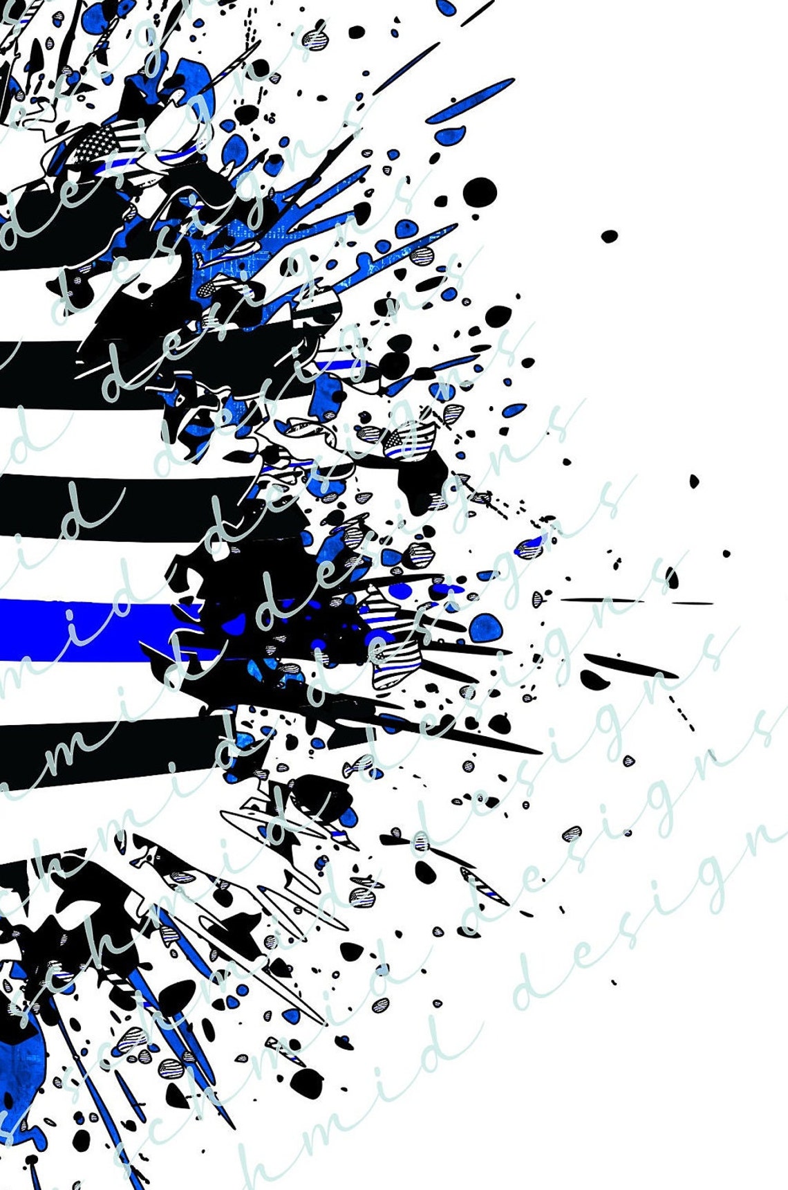 Police POLICE FLAG Design Police Flag Sublimation Png | Etsy