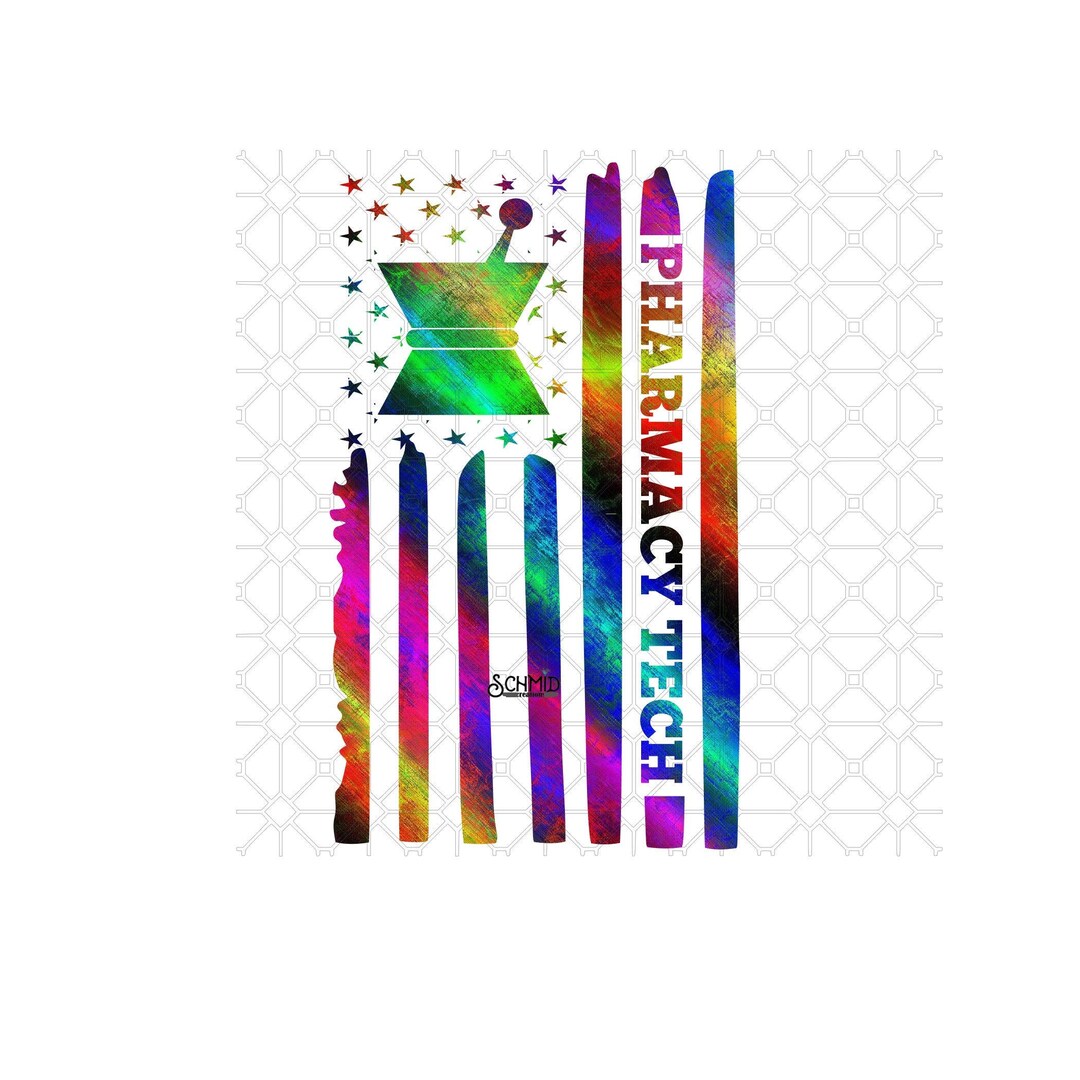 Pharmacy Tech Flag SVG AND PNG, Pharmacy Svg, Pharmacist Assistant Flag ...