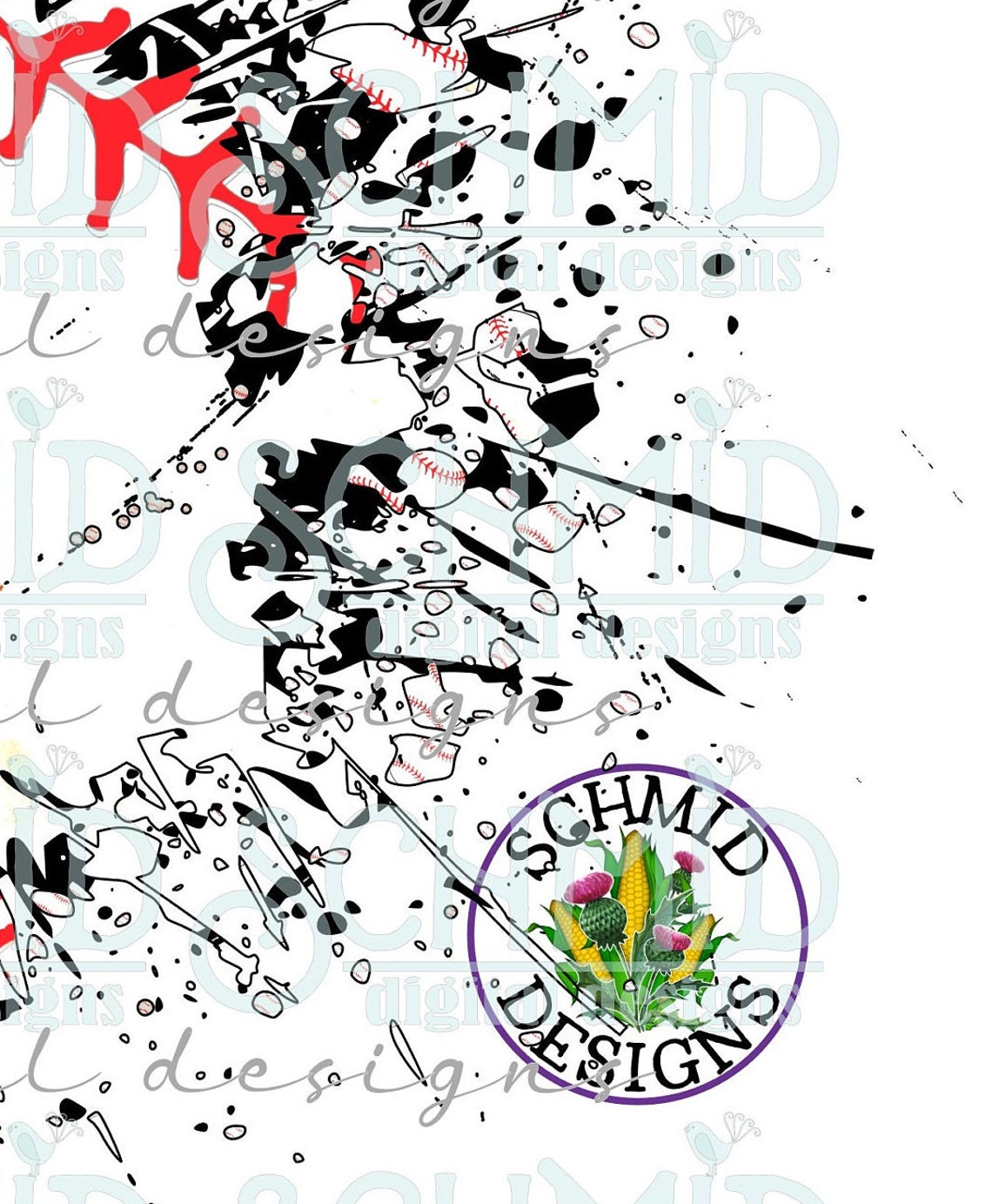 Splatter Baseball Png Baseball Png Baseball Background Png - Etsy
