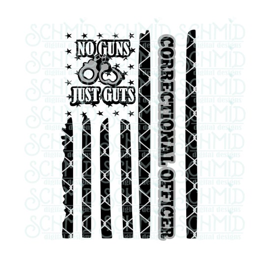 Correctional Officer Flag CUFFS Thin Silver Line Flag - Etsy