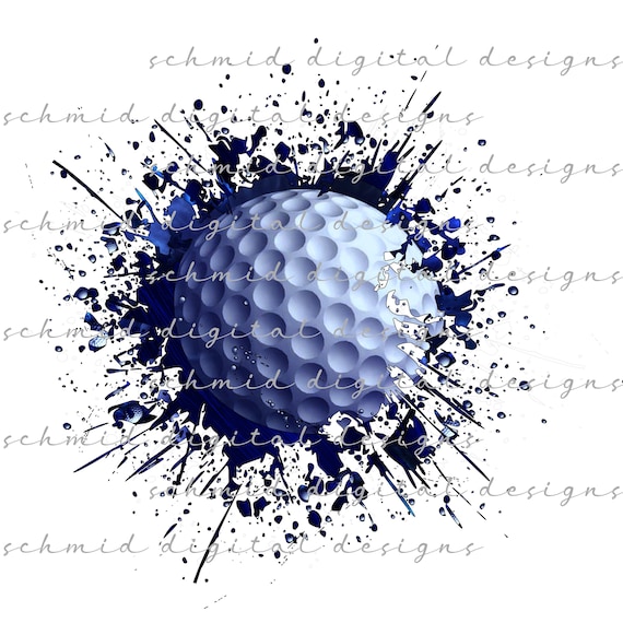 GOLF Blue Splatter Golf Png / Golf Png/ GOLF Background Png/ | Etsy