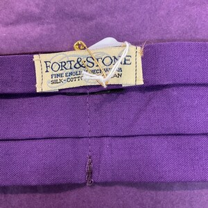 Vintage Gents Silk and Cotton Purple Cravat by Fort and Stone, Fine ...