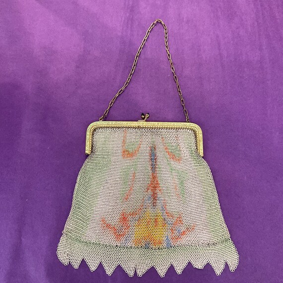 Antique 1920s original Fine Chain Mail Mesh Evening B… - Gem