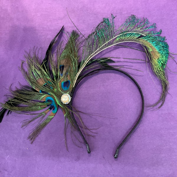 Peacock Headband - Etsy