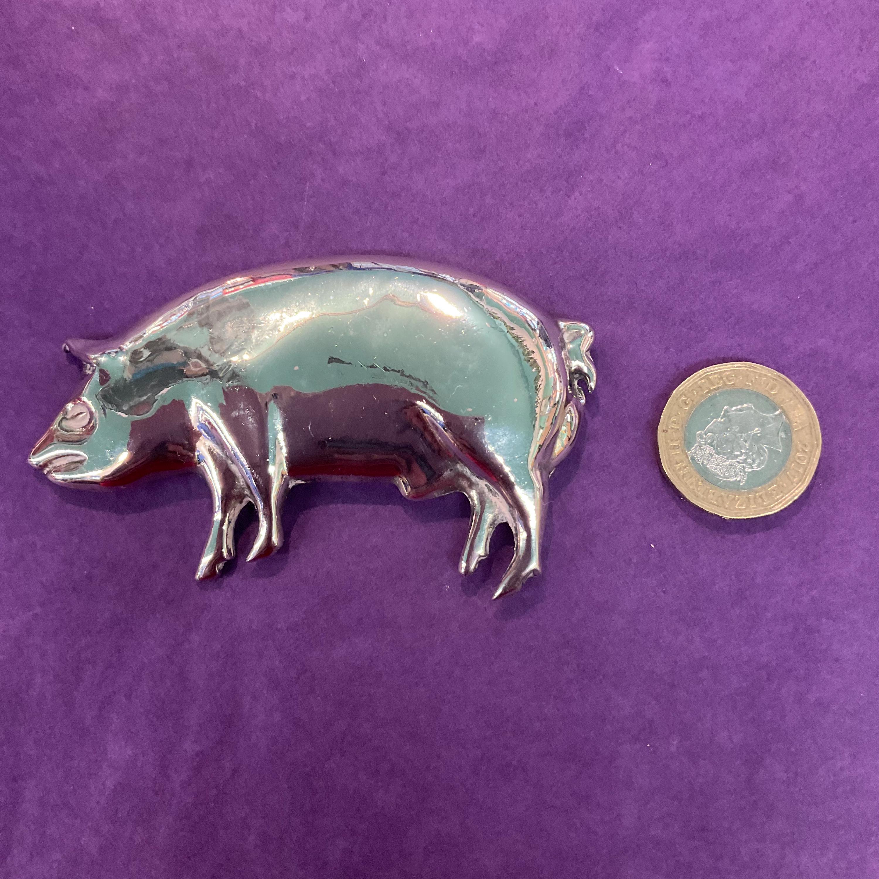 Vintage Butler and Wilson Large Silver Tone/pewter Pig Brooch. Pig ...