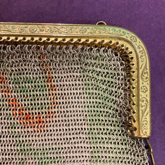 Antique 1920s original Fine Chain Mail Mesh Evening B… - Gem