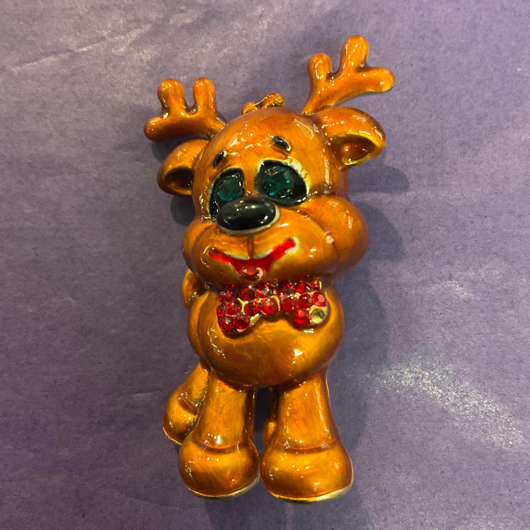 Vintage Butler and Wilson Christmas Reindeer Brooch, Novelty Pin ...