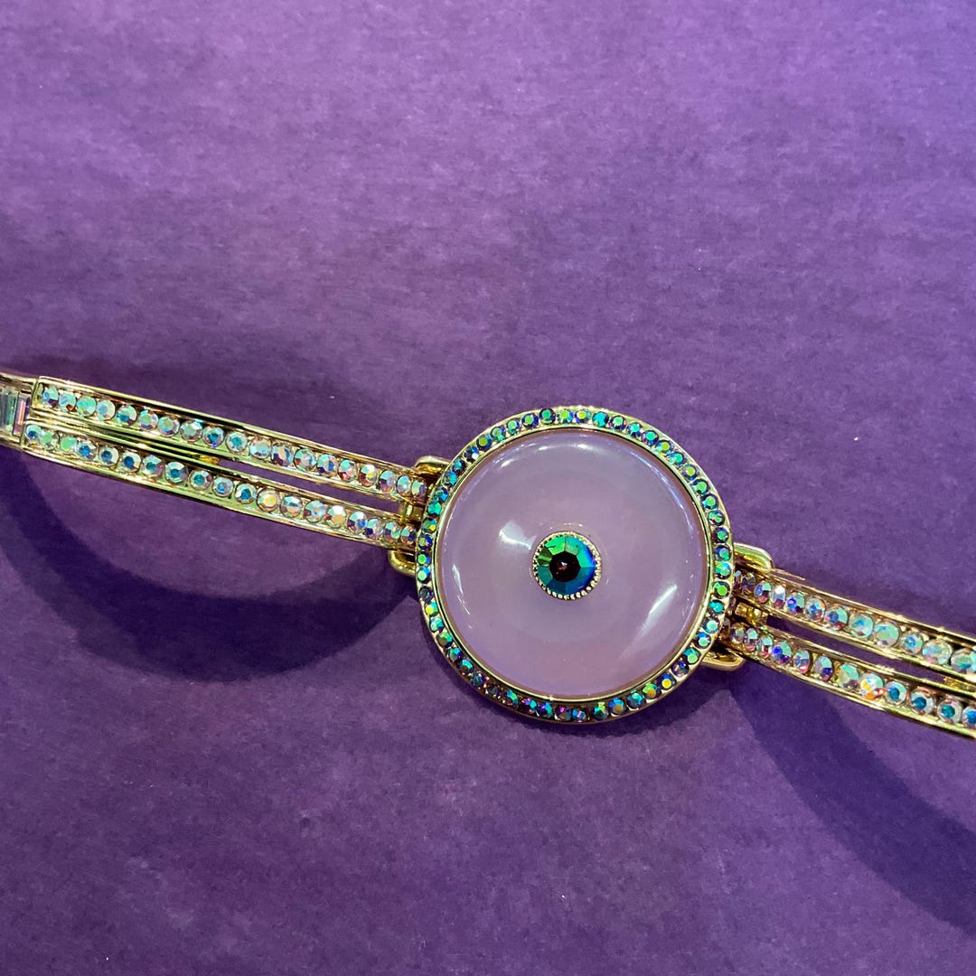 Vintage Butler and Wilson Art Deco Bracelet: Purple Crystal, Aurora ...