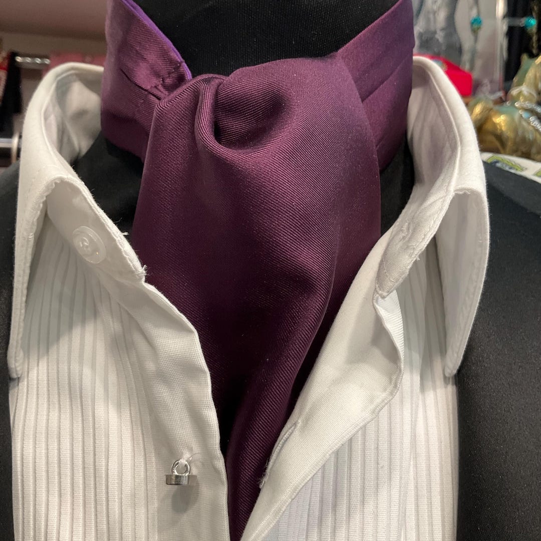 Vintage Gents Silk and Cotton Purple Cravat by Fort and Stone, Fine ...