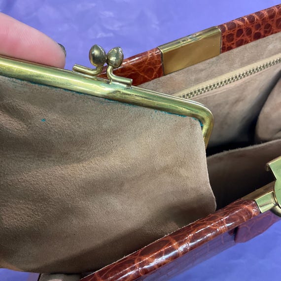 Vintage 1950s/60s Chestnut Original Leather Handbag, … - Gem