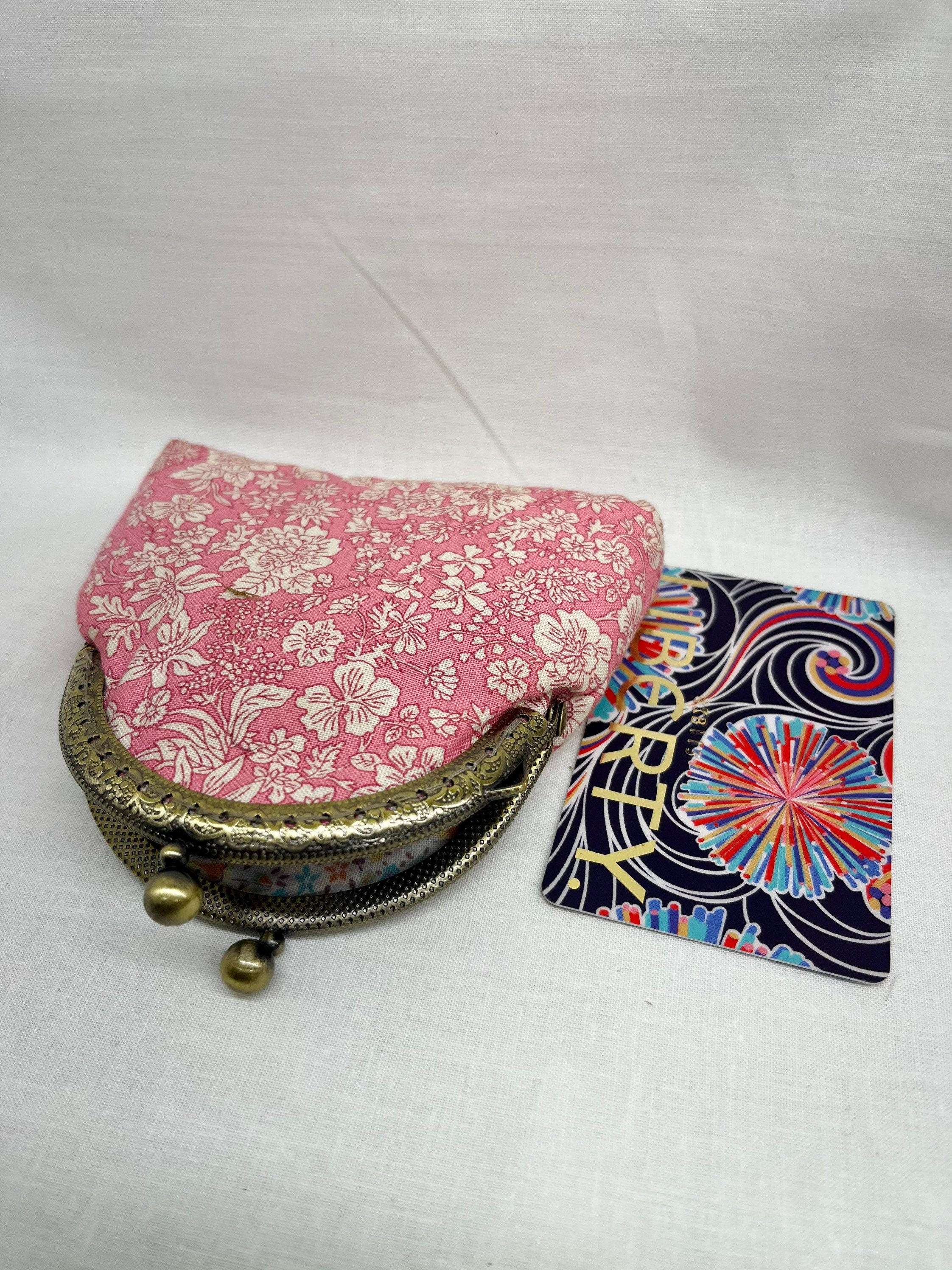 Liberty Print Kiss Clasp Purse Coin/ Card Holder Handmade in - Etsy