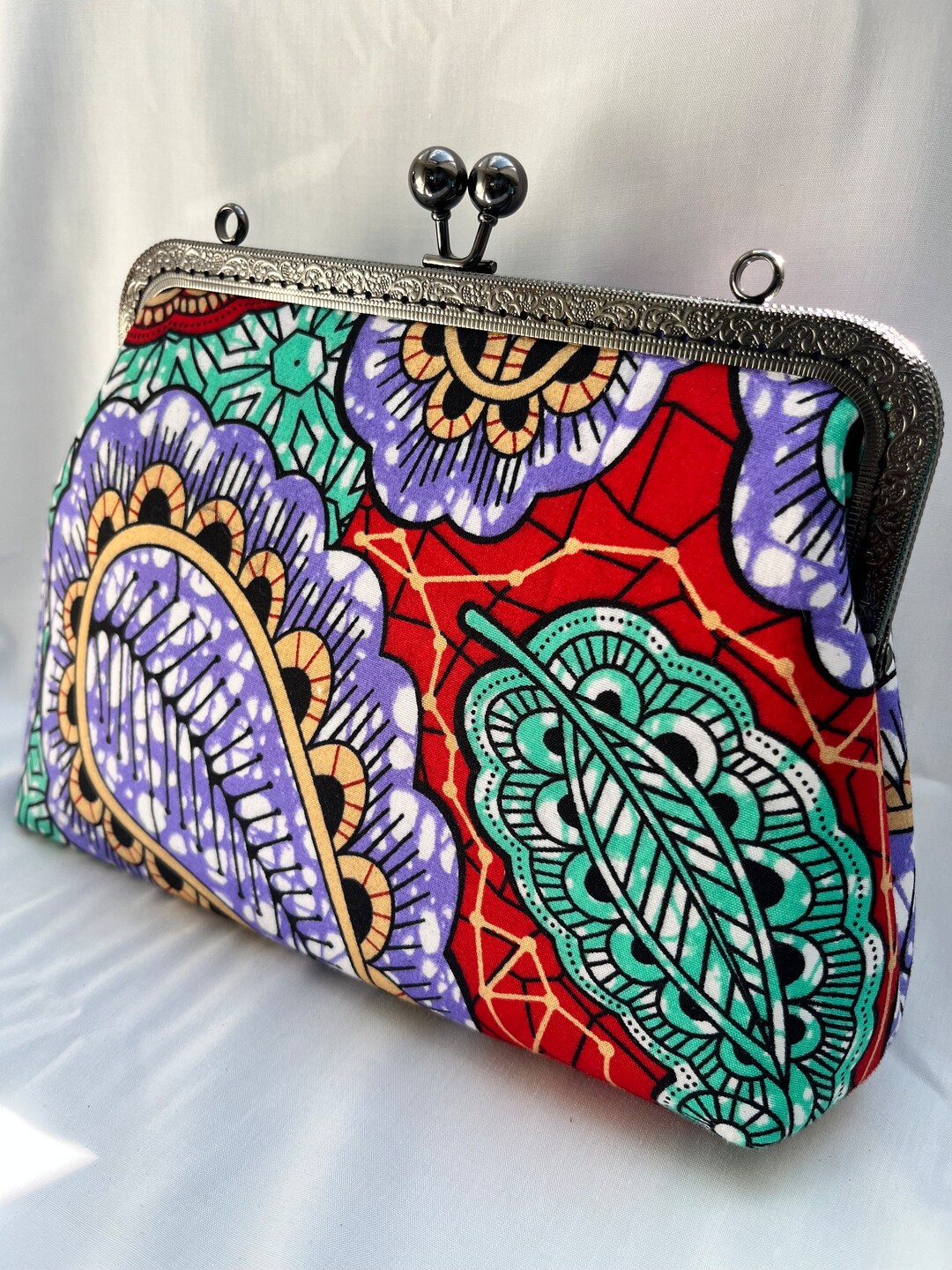 Handmade Kiss Lock Clasp Frame Bag. Vintage Inspired Evening Bag ...