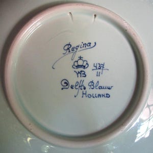 Vintage Regina Delfts Blauw 10 1/2 Wall Plate, Very Collectible ...