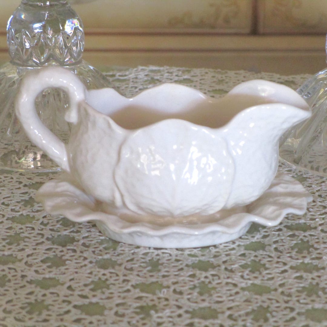 Vintage Shorter & Son Cabbage Leaf Sauce Boat With Underplate - Etsy