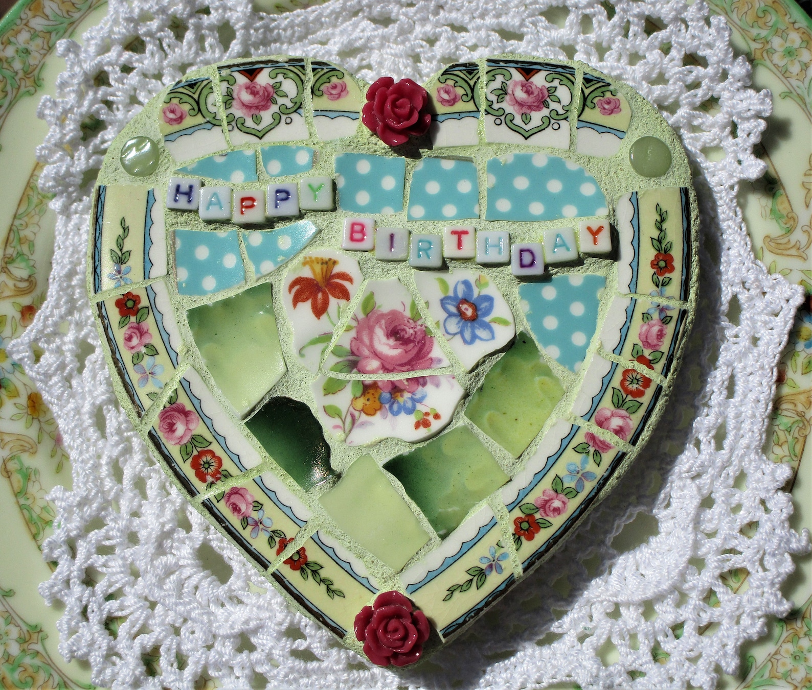 Extra Large Happy Birthday Mosaic Magnet | Etsy