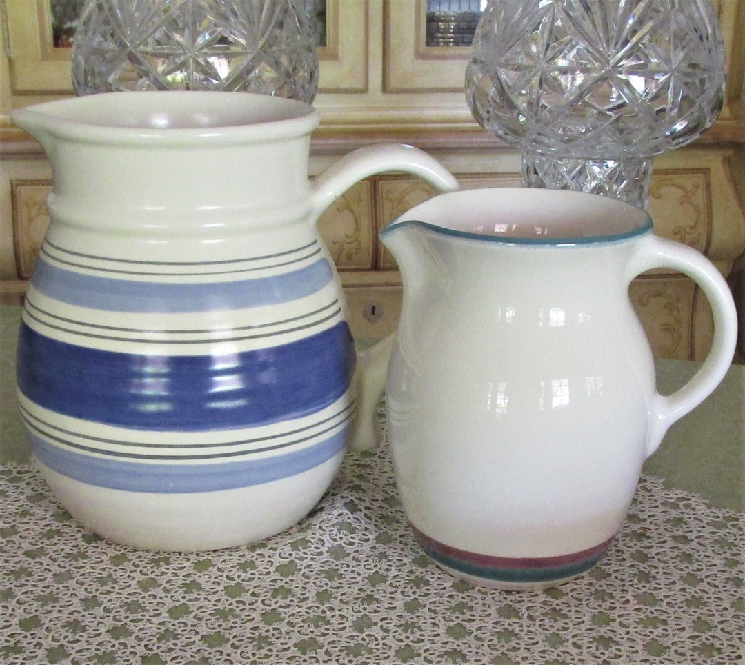 Pfaltzgraff Stoneware, Large 64 Oz. "rio" Pitcher & Medium 32 Oz ...