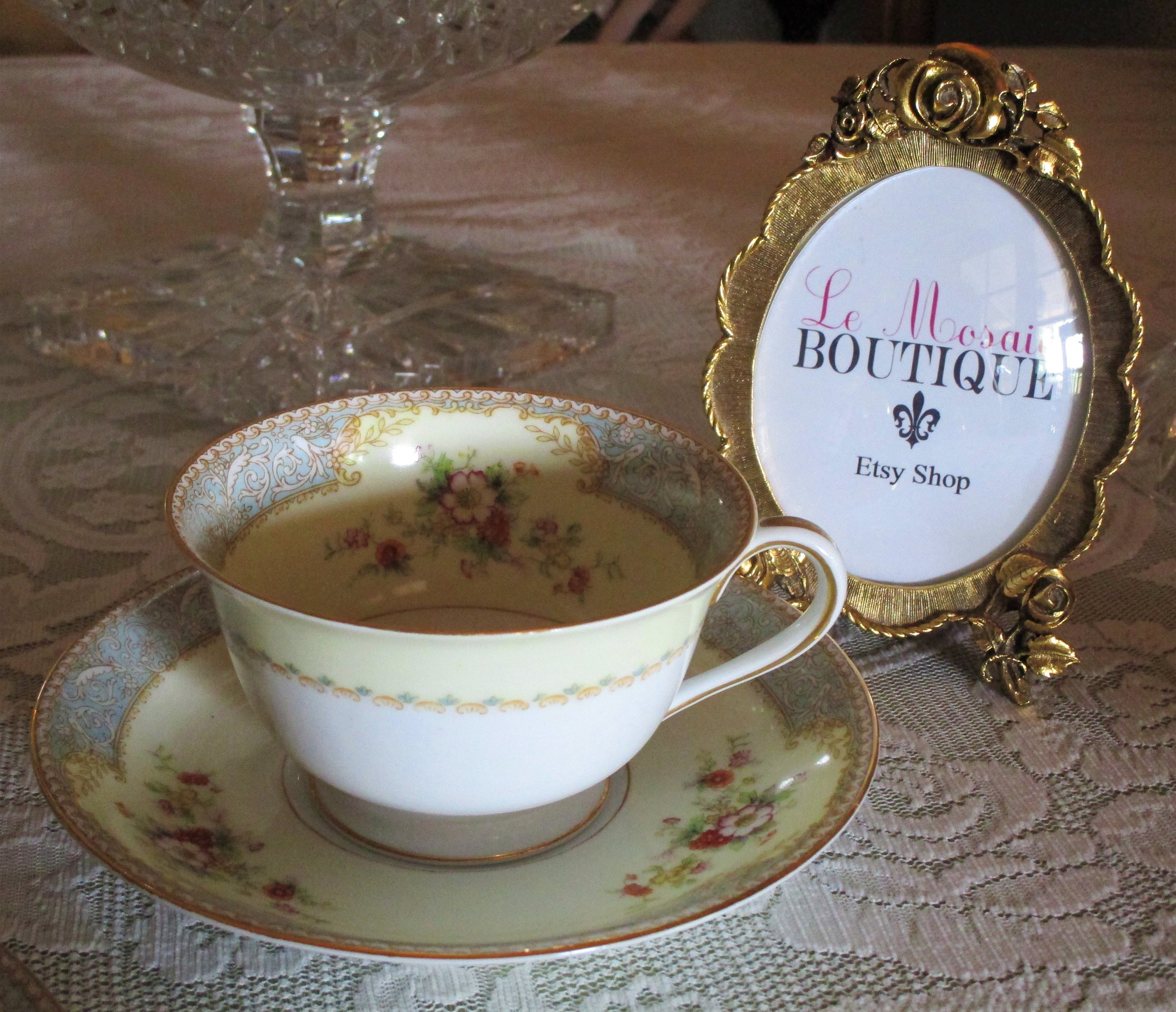 Vintage Noritake blue Dawn 3-piece Tea Set | Etsy