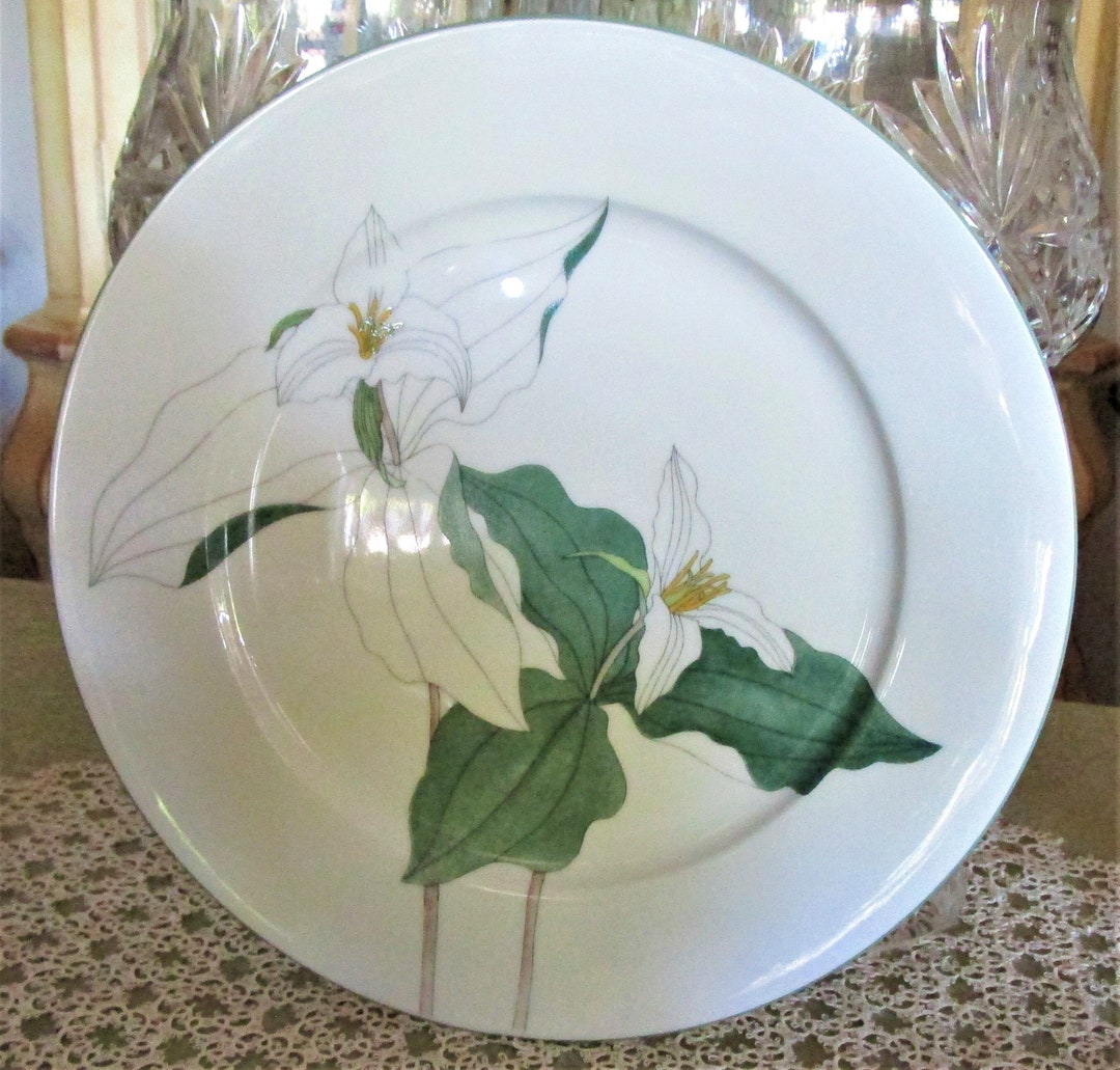 Set of Four or Eight Vintage Block Spal Trillium Dinner Plates ...