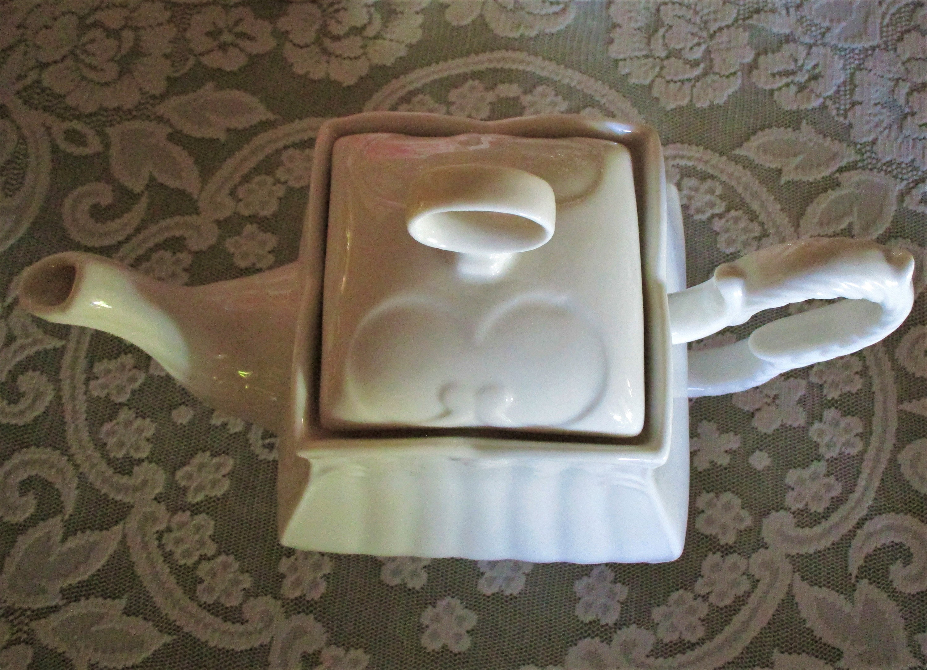 Grace Tea Ware White Embossed Full Size Tea Pot Lovely Gift - Etsy