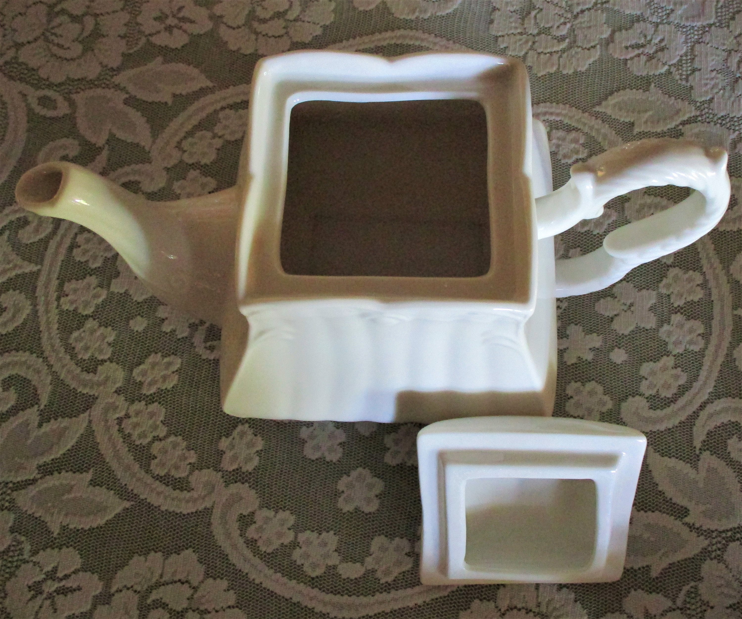 Grace Tea Ware White Embossed Full Size Tea Pot Lovely Gift - Etsy