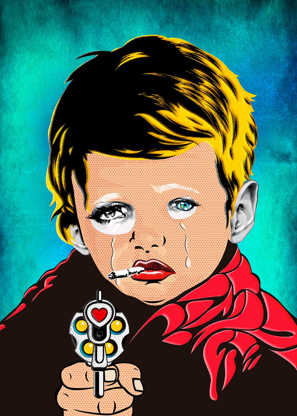 The Crying Boys (canvas) - Etsy