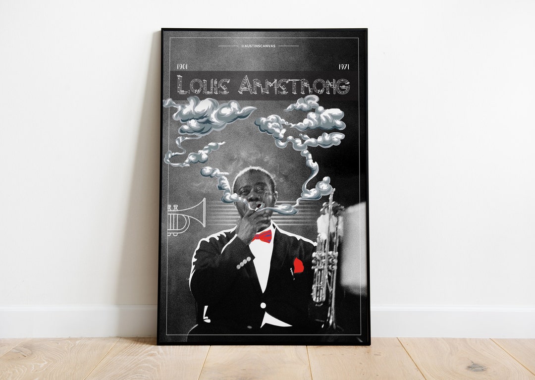 LOUIS ARMSTRONG Custom Poster, Christmas Gift, Holiday Gift, Info Graph ...