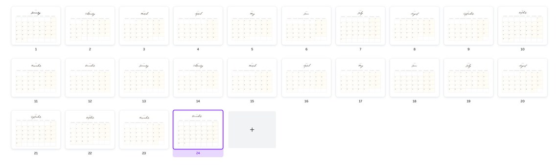 2023-2024 Elegant, Simple Printable Calendar: 24 Months, PDF, Beige ...