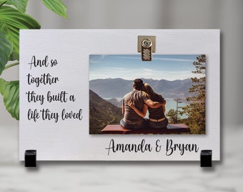 Together They Built A Life Personalized Wood Picture Frame, Engagement ...