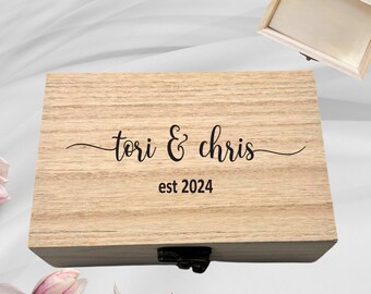 Personalised Couples Names Wedding Gift Keepsake Box, Personalized ...