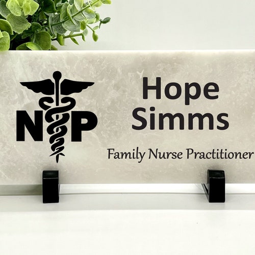 Family Nurse Practitioner Desk Sign Nurse Name Plate - Etsy
