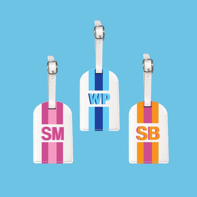 Monogram Luggage Tag - Etsy