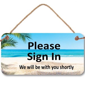 Custom 5" X 10" Sign With Beach Background - for Home, Office, Yard ...