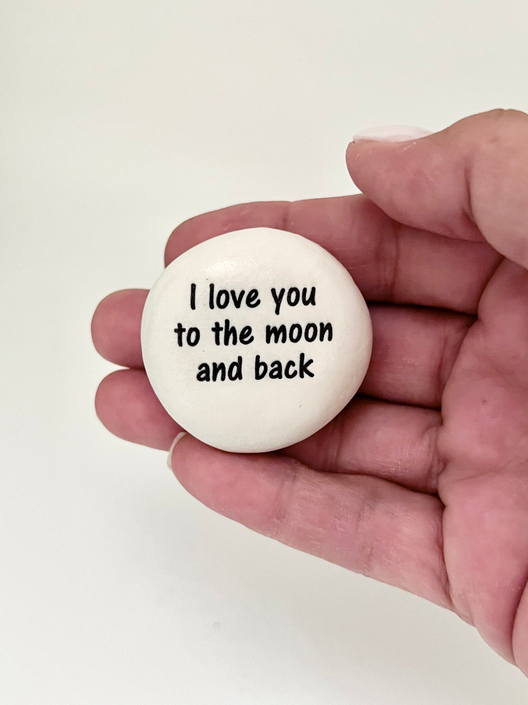 Custom Pocket Stone - Personalized Handcrafted Stone With the Wording ...